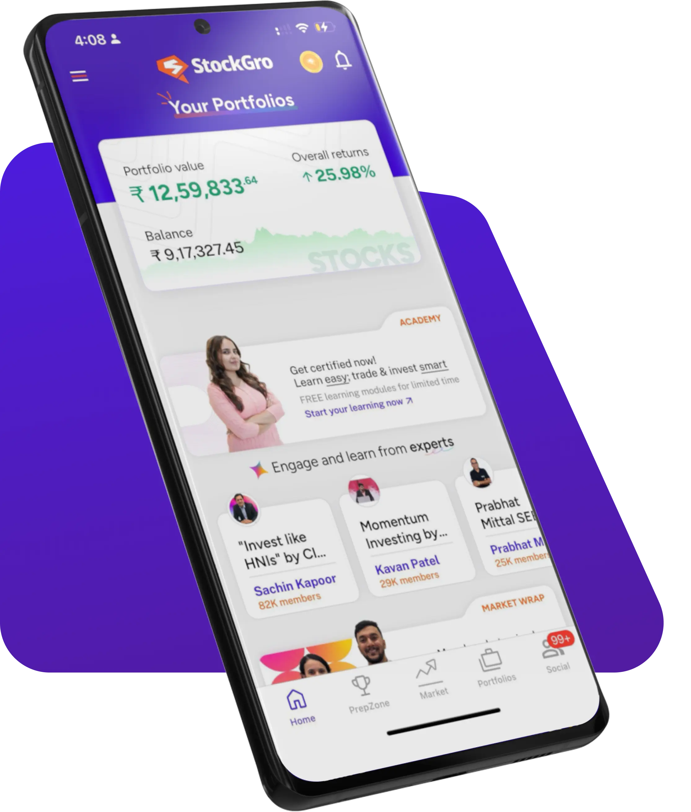 StockGro - The best way to learn stock trading and investing.